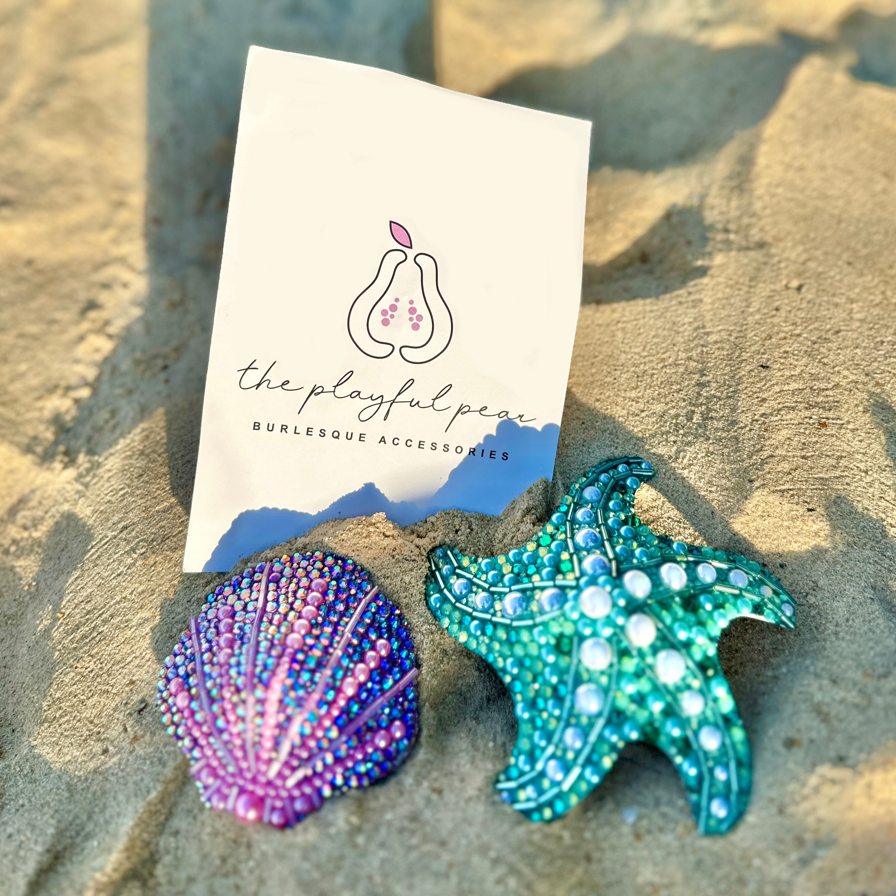 Mermaid Cove Seashell Merkin Set Mermaid Cove Seashell Merkin Set